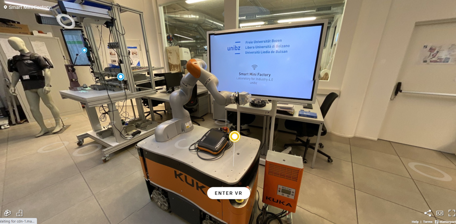 Virtual Lab Tour of the Smart Mini Factory lab: University of Bolzano